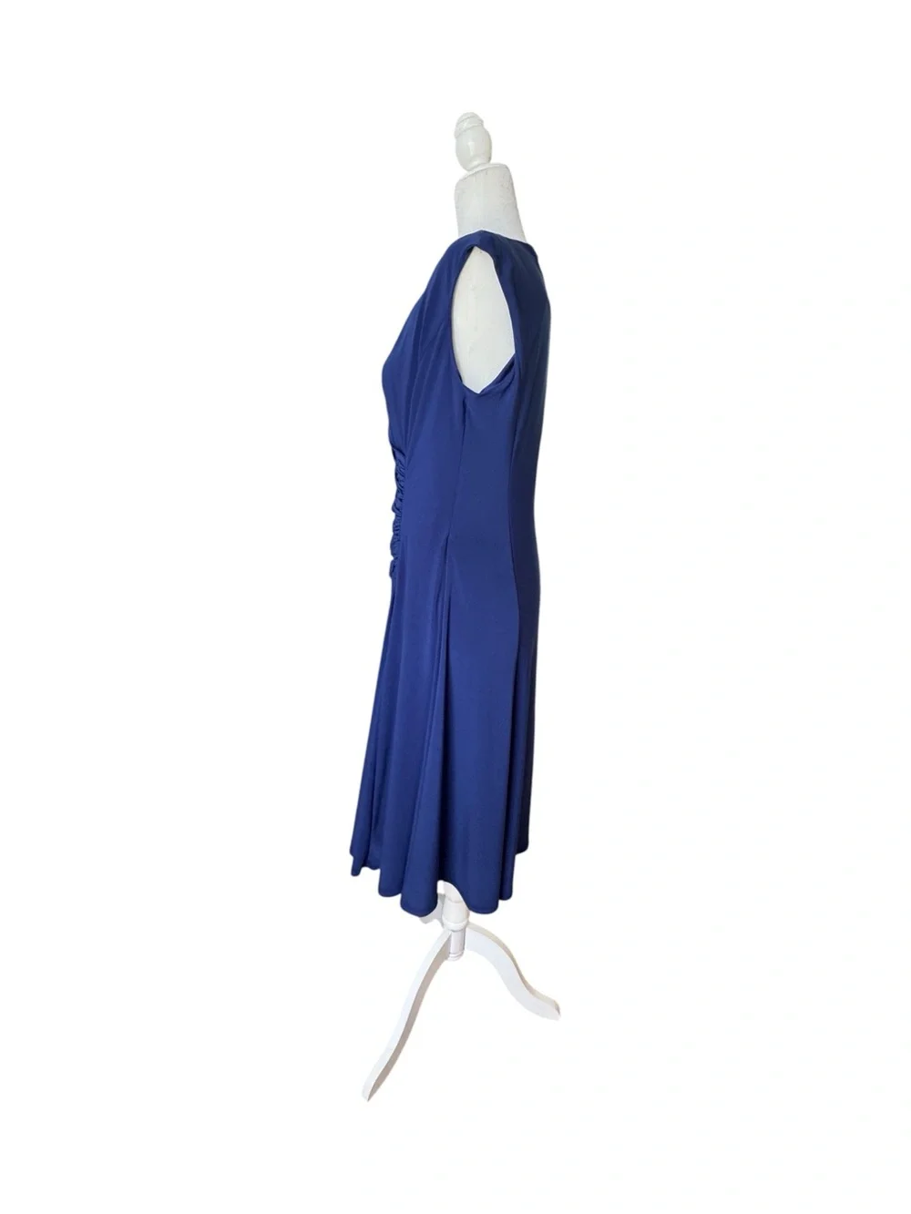 Kasper | Dresses | Kasper Sleeveless Wrapstyle Midi Dress In Royal Blue ...